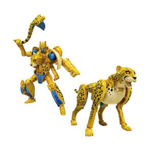 Transformers Toys Generations War for Cybertron: Kingdom Deluxe WFC-K4 Cheetor Action Figure - Kids Ages 8 and Up, 5.5-inch