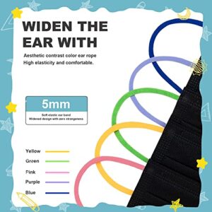 Sheal Kids 100PCS Individually Packaged Black with Colorful Elastic Earloops Disposable Face Masks Perfect Size for Children ( 4-12 Years)