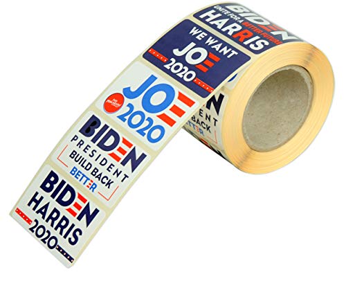 Biden Harris 2020 500 Pcs Role Stickers - 8 Patterns Biden Harris Sticker - Joe Biden Sticker -Kamala Harris Sticker for car Stickers, Bumper Stickers, Bags, Windows- No Malarkey