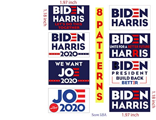 Biden Harris 2020 500 Pcs Role Stickers - 8 Patterns Biden Harris Sticker - Joe Biden Sticker -Kamala Harris Sticker for car Stickers, Bumper Stickers, Bags, Windows- No Malarkey