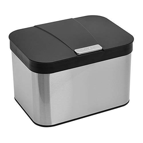 Stainless Steel Compost Kitchen Counter Bin (1.13 Gallon/4.3 Liter)