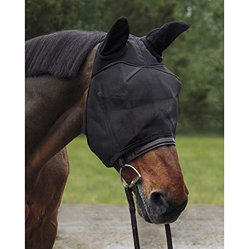 Rider's International by Dover Saddlery Riding Fly Mask, Horse-F/S, Black