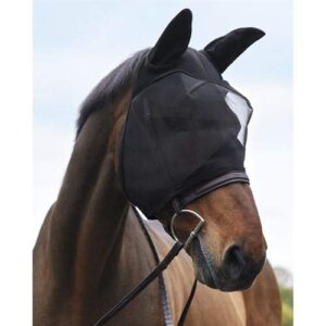 Rider's International by Dover Saddlery Riding Fly Mask, Horse-F/S, Black