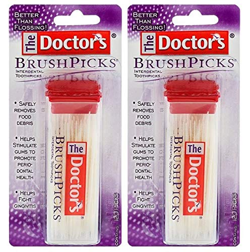 The Doctor's Brushpicks, Interdental Toothpicks, 120 Count (Pack of 2)