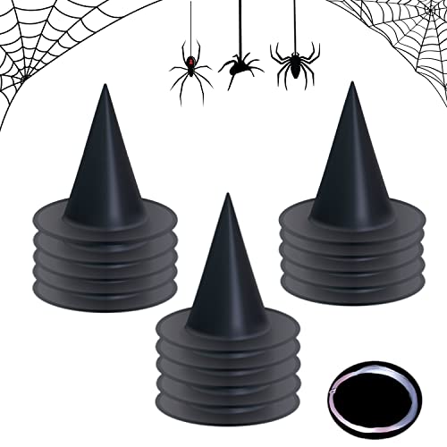 16 pcs Halloween Black Witch Hat for Party Masquerade Cosplay Costume Accessory Daily for Halloween Carnival Party Black