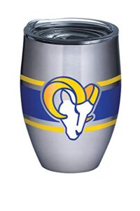 tervis triple walled nfl los angeles rams insulated tumbler cup keeps drinks cold & hot, 12oz - stainless steel, stripes