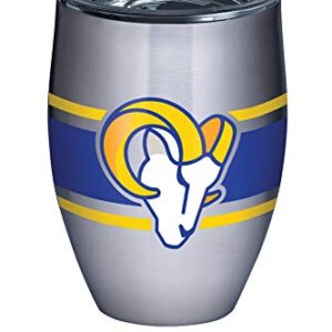 Tervis Triple Walled NFL Los Angeles Rams Insulated Tumbler Cup Keeps Drinks Cold & Hot, 12oz - Stainless Steel, Stripes