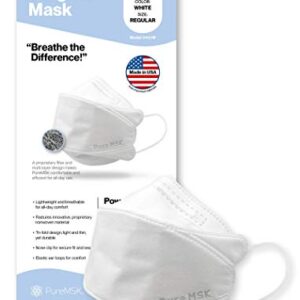 PureMSK - Made in the USA - Disposable Face Mask - Masks for Protection - White Adult Size - (10 PACK)