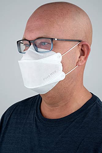 PureMSK - Made in the USA - Disposable Face Mask - Masks for Protection - White Adult Size - (10 PACK)