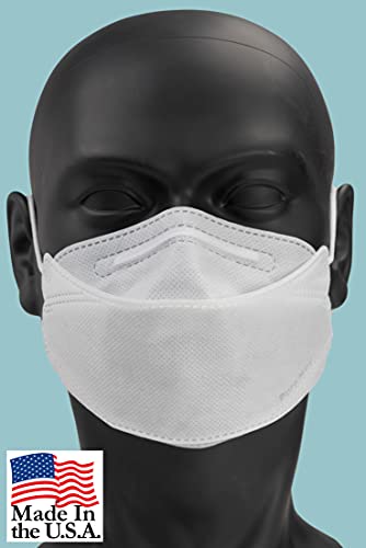 PureMSK - Made in the USA - Disposable Face Mask - Masks for Protection - White Adult Size - (10 PACK)