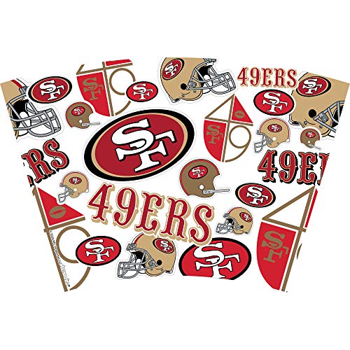 Tervis Plastic Made in USA Double Walled NFL San Francisco 49ers Insulated Tumbler Cup Keeps Drinks Cold & Hot, 24oz, All Over