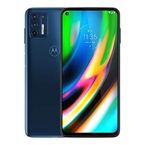 moto g9+ plus xt2087, 4g lte, international version (no us warranty), 128gb, 4gb, dark blue - gsm unlocked (at&t, t-mobile, metro, straight talk) - 64gb sd bundle