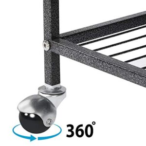 Yaheetech 2-Story Ferrets Cage, 54 Inch Rolling Small Animal Cage with Removable Ramps/Platforms/Storage Shelf/Tray, Metal Critter Nation Cage for Adult Rats/Chinchillas/Guinea Pigs/Rabbit, Black