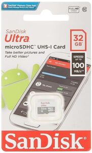 sandisk ultra microsdhc 32gb 100mb/s class 10 uhs-i