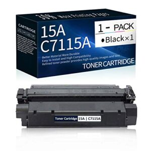 1 pk 15a | c7115a black toner cartridge replacement for hp laserjet 1000 1150 1005w 1200n 1200se 1220 1220se ; laserjet 3300 mfp 3320 mfp 3320n mfp 3380 mfp printer toner.