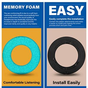 Earpads Compatible with Virtuoso RGB Wireless SE Gaming Headset - Memory Foam Earcups - PU Ear Cushions I (Black)