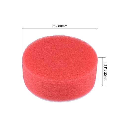 uxcell 3" Foam Drill Polishing Pad Kit Flat Sponge Pads for Boat 5pcs