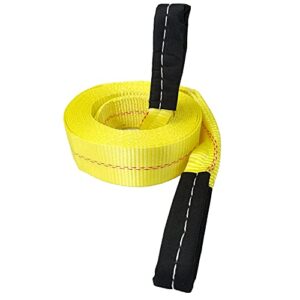 KJE Tow Strap with Reinforced Loops 2in x 30ft Vehicle Recovery Rope 10,000 lbs Pound Capacity Recovery Strap