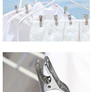 Pealeep Clothes pins, 60Pcs Metal Beach Chair Towel Clips,Heavy Duty Stainless Steel Clothespin, Beach Towel Clips Keep Your Towel from Blowing Away