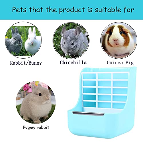 kathson Rabbit Hay Feeder, Bunny Hay Feeder Hay and Food Feeder Bowls Manger Rack Pet Chew Toys Grass Cake for Bunny Guinea Pig Chinchilla Hamsters