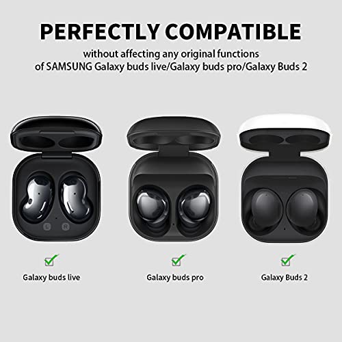 Alquar for Galaxy Buds Live(2020)/Galaxy Buds 2/Galaxy Buds Pro Case (2021), Shockproof Silicone Protective Cover Cool Cartoon Design for Samsung Earbuds Charging Case for Girls Boys(Black Panther)