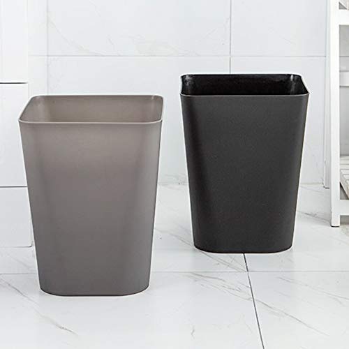 GAKIN 1 Pc Square Paper Bin Trash Can Without Lid for Home Office