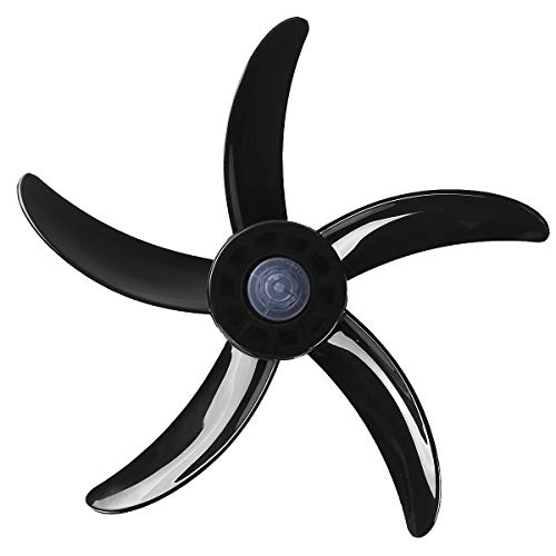 Zaldita Plastic Fan Blade Leaves Replacement Part with Nut Cover for 20 Inch Standing Pedestal Fan Table Fanner General Accessories Black One Size