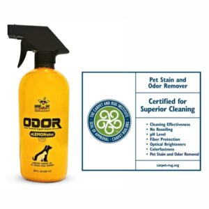 Lots of Lemon - Pet Odor Eliminator for Home - Professional Strength Citrus Infused Enzyme Powered Urine Odor Eliminator for Carpet, Furniture, Hardwood Floors & Rugs - Small Dogs