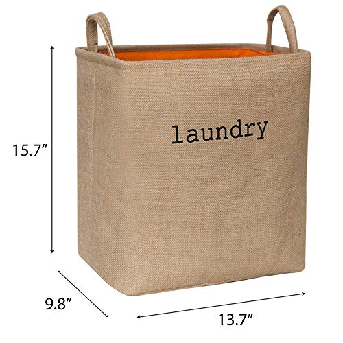 Collapsible Laundry Hamper, Big Hampers for Laundry with Handles, Waterproof Clothes Hamper for Girls, Laundry Basket for Room Decor, Fabric Laundry Hamper, Closet Hampers for Laundry