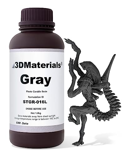 3DMaterials SuperFast 3D Printer Resin Water Washable, 0.6 sec 50um Printing, Made in Korea (1000g, Dark Grey)