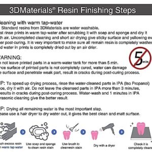 3DMaterials SuperFast 3D Printer Resin Water Washable, 0.6 sec 50um Printing, Made in Korea (1000g, Dark Grey)