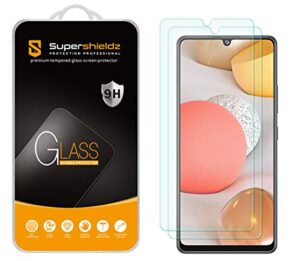 supershieldz (2 pack) designed for samsung galaxy a42 5g tempered glass screen protector, anti scratch, bubble free