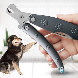 quiet sharp dog nail clippers for x large medium small size breed, heavy duty metal dog nail trimmers for dogs < 200lbs