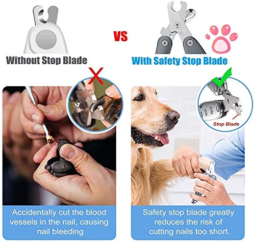 Quiet Sharp Dog Nail Clippers for X Large Medium Small Size Breed, Heavy Duty Metal Dog Nail Trimmers for Dogs < 200Lbs