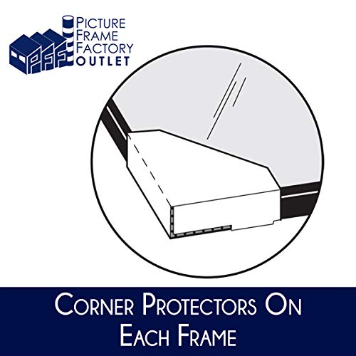 Picture Frame Factory Outlet | 20x27 Picture Frame | 1.25” White Moulding | Plexi Glass and Hanging Hardware Included