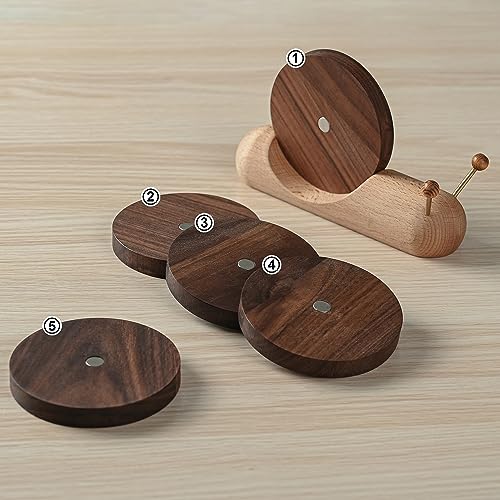 Wooden Coasters for Drinks Funny Coasters Cute Coasters Table Decor Gifts Home Decor Birthday Gifts for Mom for Friends Upgraded Dia (3.5 * 3.5 inches)