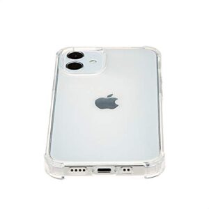 Amazon Basics Shockproof and Protective Case For iPhone 12 mini, Crystal Clear