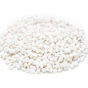 WUWEOT 6-lb White Decorative Bean Pebbles, 0.2" Natural Gravel Rocks for Plants, Succulents, Vases, Aquariums and Terrariums