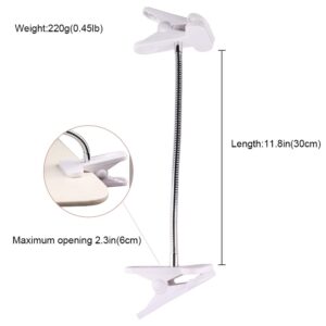 KnowU Gooseneck Bed Phone Holder Mount Flexible Long Arm Clip Clamp for Desk, Nail Practice Hands Bendy Lazy Bracket Bedside Stand CL04