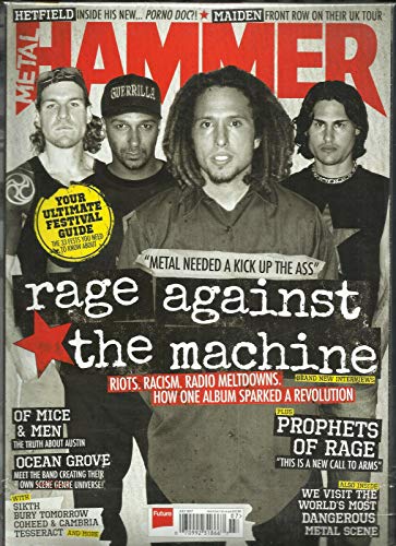 METAL HAMMER MAGAZINE, RAGE AGAINST THE MACHINE JULY, 2017 ISSUE # 297