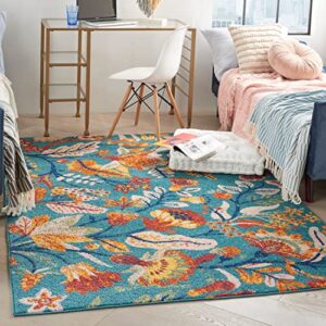 Nourison Allur Floral Ivory Multicolor 2'3" x 7'6" Area -Rug, Easy -Cleaning, Non Shedding, Bed Room, Living Room, Dining Room, Kitchen (2x8)