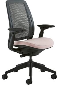 steelcase series 2 office chair, air back, carpet casters, era fabric (pink lemonade)