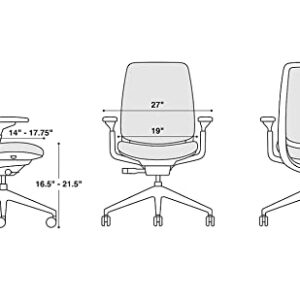 Steelcase Series 2 Office Chair, Air Back, Carpet Casters, Era Fabric (Pink Lemonade)