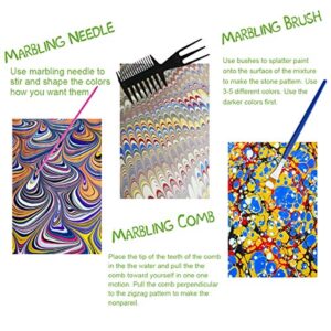 Marbling Paint Kit for Kids, Water Marbling Paint Set, Arts and Crafts for Girls & Boys Ages 6-12, 30 Colors, Ideas for Kids Activities Age 4 5 6 7 8 9 10 Marble Painting