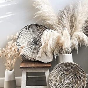 TheNamiCollection Five Seagrass Baskets Set | Hanging, Decorative, Boho Styled Perfect For Trendy, All Natural Home Wall Decor | Handmade, Round, Woven