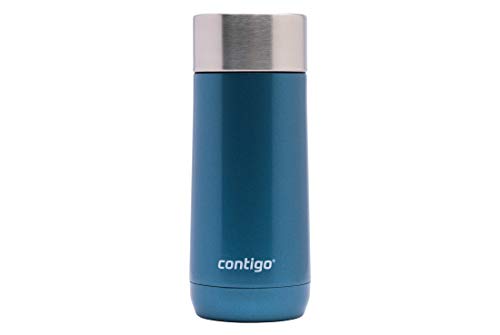 Contigo Luxe Autoseal Travel Mug, Stainless Steel Thermal Mug, Vacuum Flask, Leakproof Tumbler, dishwasher safe, Coffee Mug with BPA Free Easy-Clean Lid, Biscay Bay, 360 ml