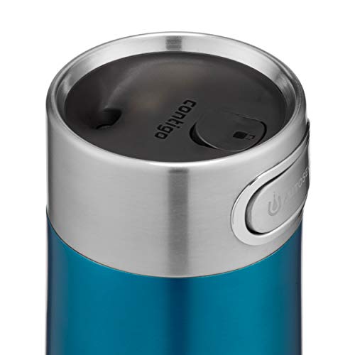 Contigo Luxe Autoseal Travel Mug, Stainless Steel Thermal Mug, Vacuum Flask, Leakproof Tumbler, dishwasher safe, Coffee Mug with BPA Free Easy-Clean Lid, Biscay Bay, 360 ml