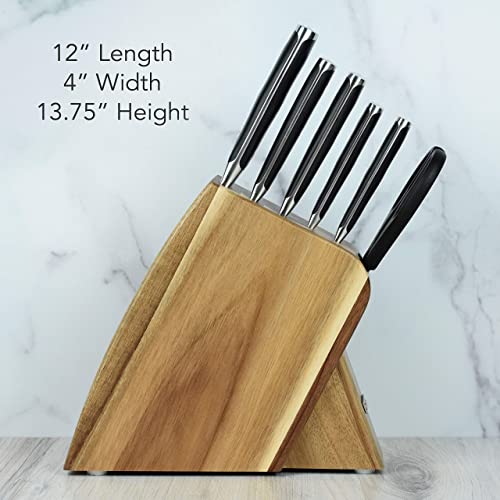 Wusthof Classic Ikon 7 Piece Slim Knife Set with Acacia Block