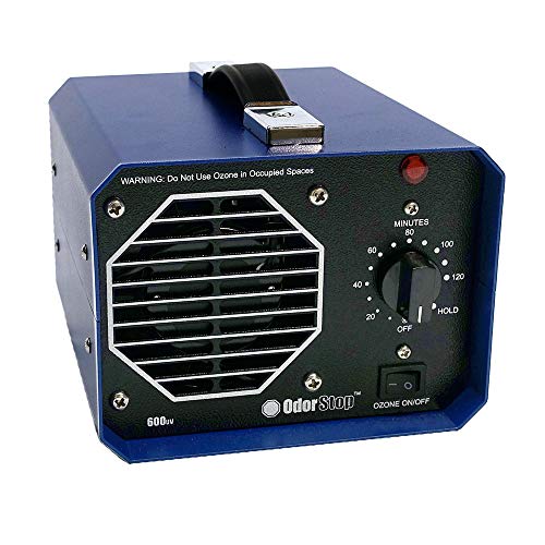 OdorStop OS600UV1 Mini/Travel Size Ozone Generator/UV Air Purifier for Areas of 600 sq ft +