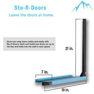 Highly Driven Products Wall Mounted Door Storage Racks Fits Jeep Doors 1941-Present. STO-R-Doors 150lbs Capacity